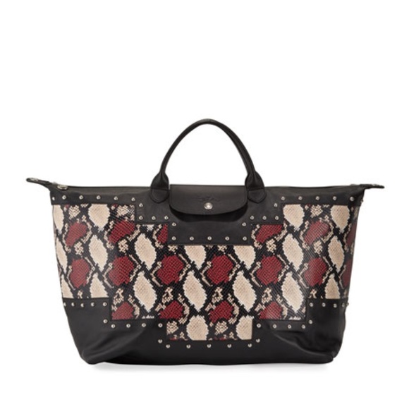 Longchamp | Bags | New 22 Longchamp Le Pliage Xl Pythonprint Leather ...